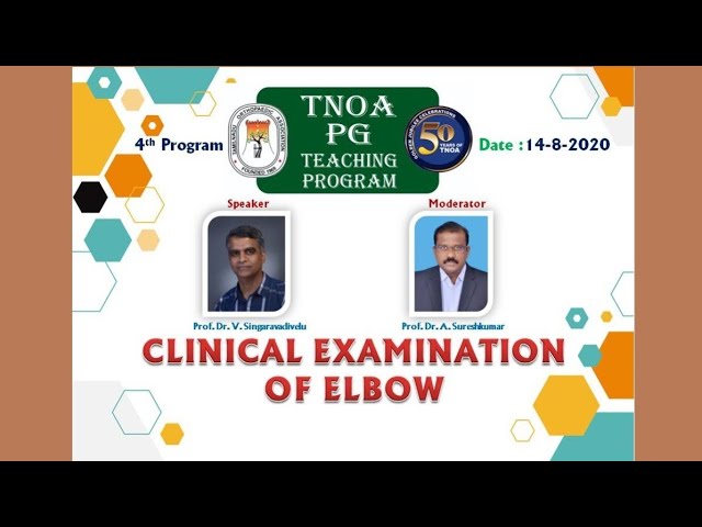 TNOA Video of the day - 21/12/2023 : ELBOW-Clinical Examination ...